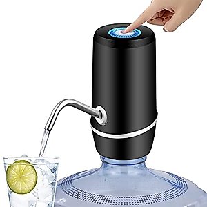 Water Dispenser for 5 Gallon Bottle, Electric Drinking Water Pump Portable Automatic Water Pump for Camping, Kitchen, Home, Office, Car, Fits for Indoor and Outdoor(Black)
