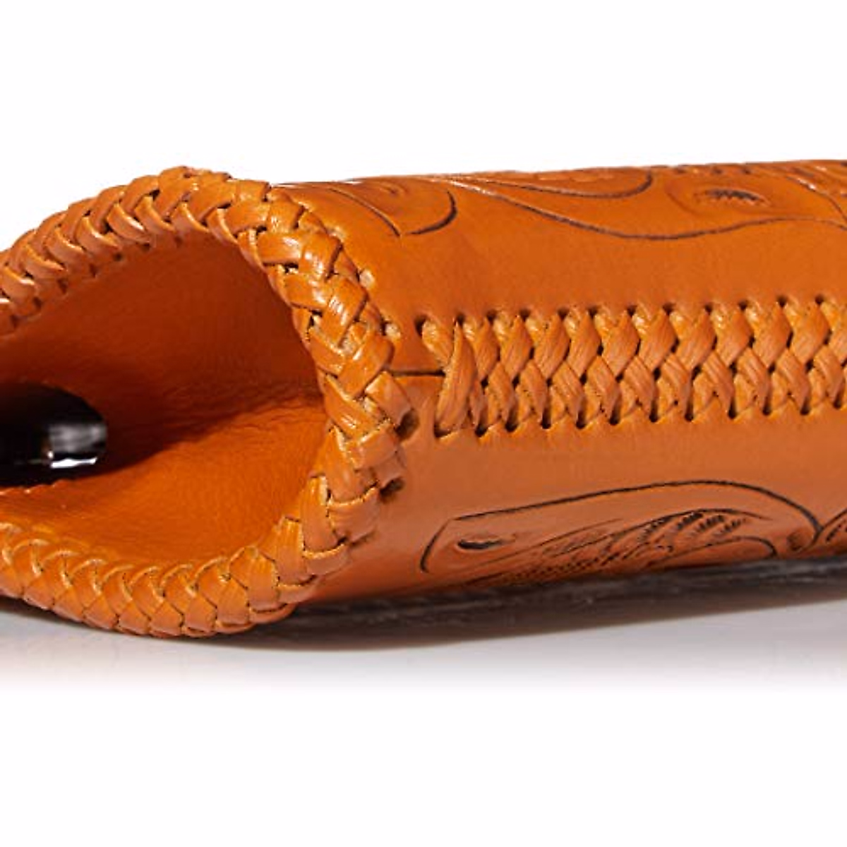 Mauzari Women's Hand Tooled Leather Clutch (Honey)