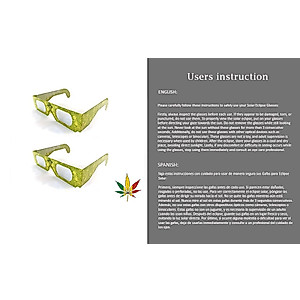 2x Cannabis Premium Solar Eclipse Viewing Glasses - Safe, ISO Certified, Durable Paper Frames