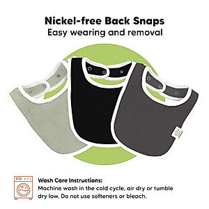 8-Pack Organic Baby Bibs for Boys, Girls - Soft Cotton Drooling and Teething Bibs for Baby Girl & Boy, Extra Absorbent, Easy to Clean & Put On for Toddler, Newborn, Infant 0-24 Months (Basics)