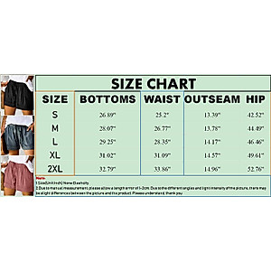 Wielsscca Womens Drawstring Shorts Summer Elastic Waist Casual Lightweight with Pockets Orange XL