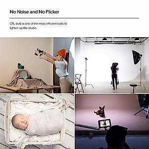 LimoStudio [6-Pack] 45W Full Spectrum Spiral Photo Light Bulb, Energy Saving 6500K Pure White Daylight Balanced CFL Light for Photography and Video, AGG2707