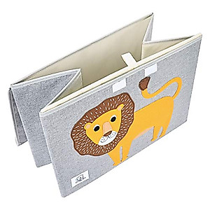 CLCROBD Foldable Large Kids Toy Chest with Flip-Top Lid, Collapsible Fabric Animal Toy Storage Organizer/Bin/Box/Basket/Trunk for Toddler, Children and Baby Nursery (Lion)