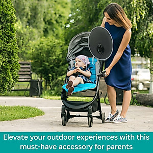 COOLSHADE UPF50 Sunshade by BUGGYGEAR - Easy Folding and Take with You Anywhere - Clamp it on a Chair or Baby Stroller - Collapsible, Compact, and Easy to Use - Protect Your Babys from The Sun