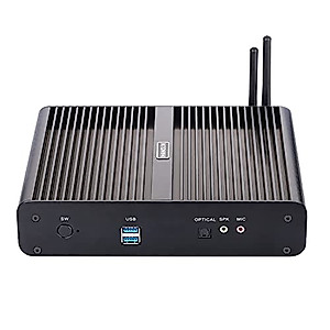 HUNSN Fanless Mini PC, Desktop Computer, HTPC, Kodi Box, I7 4500U 4510U 4650U, Windows 11 / Linux Ubuntu, BM02, Raid, 2 x HDMI, 2 x LAN, 4 x USB3.0, 4 x USB2.0, Optical, 16G RAM 512G SSD 1TB HDD