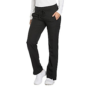 Dynamix Scrubs for Women, Drawstring Cargo Pants for Women DK130, XL, Black