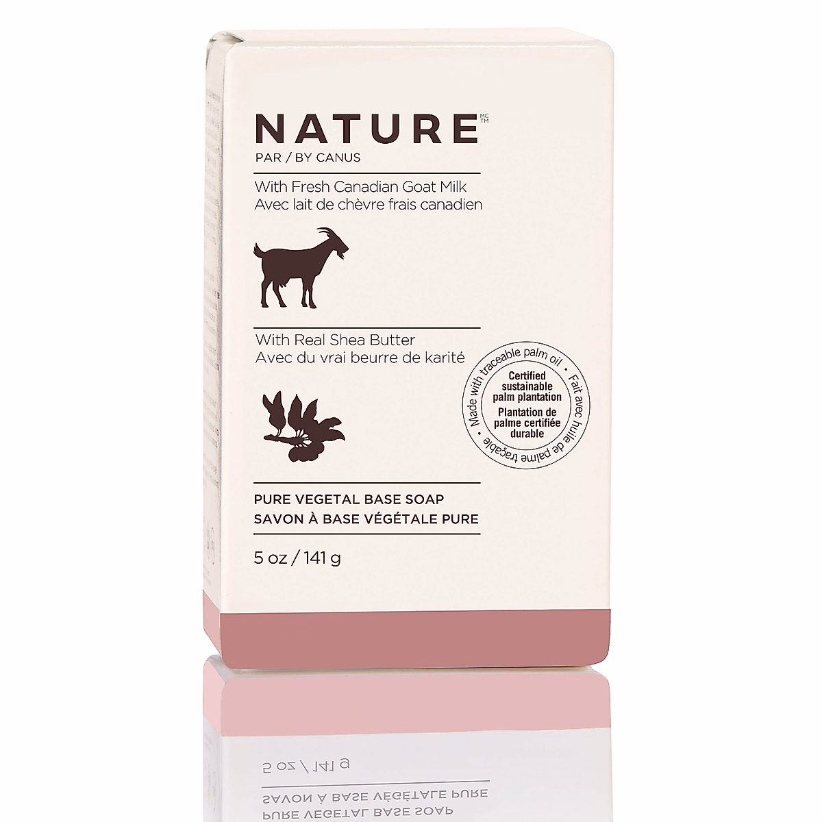 Nature by Canus Bar Soap, Shea Buttr, 5 Oz, With Fresh Canadian Goat Milk, Vitamin A, B3, Potassium, Zinc, and Selenium (89824)