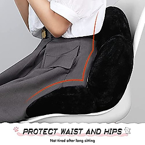 OtNiap Cute cat Paw Plush Pillows, Soft and Comfortable Sofa Cushions/Office Chair Seat Cushion Lazy Sofa Bear Paw Chair Cushion for Chair,Home, Bedroom Shop and Restaurant Decor 24"x 22" (Black)