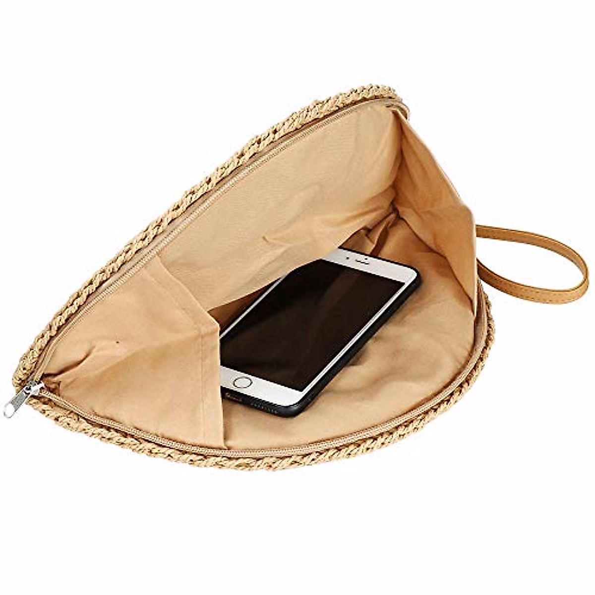 Straw Clutch Purse for Women Summer Wristlet Clutch Handbag Purse Woven Straw Bag Envelope Clutch Purse