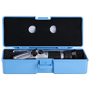 Brix Refractometer Meter, Triple Scale Honey Tester (Water Content: 12-27%, Brix: 58-90%, Be': 38-43), Handheld Honey Refractometer for Honey, Maple Syrup, Molasses & Bee Keeping