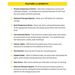 THOR Kitchen Freestanding 24-Inch Dual Zone Wine Cooler in Stainless Steel - Model TWC2403DI