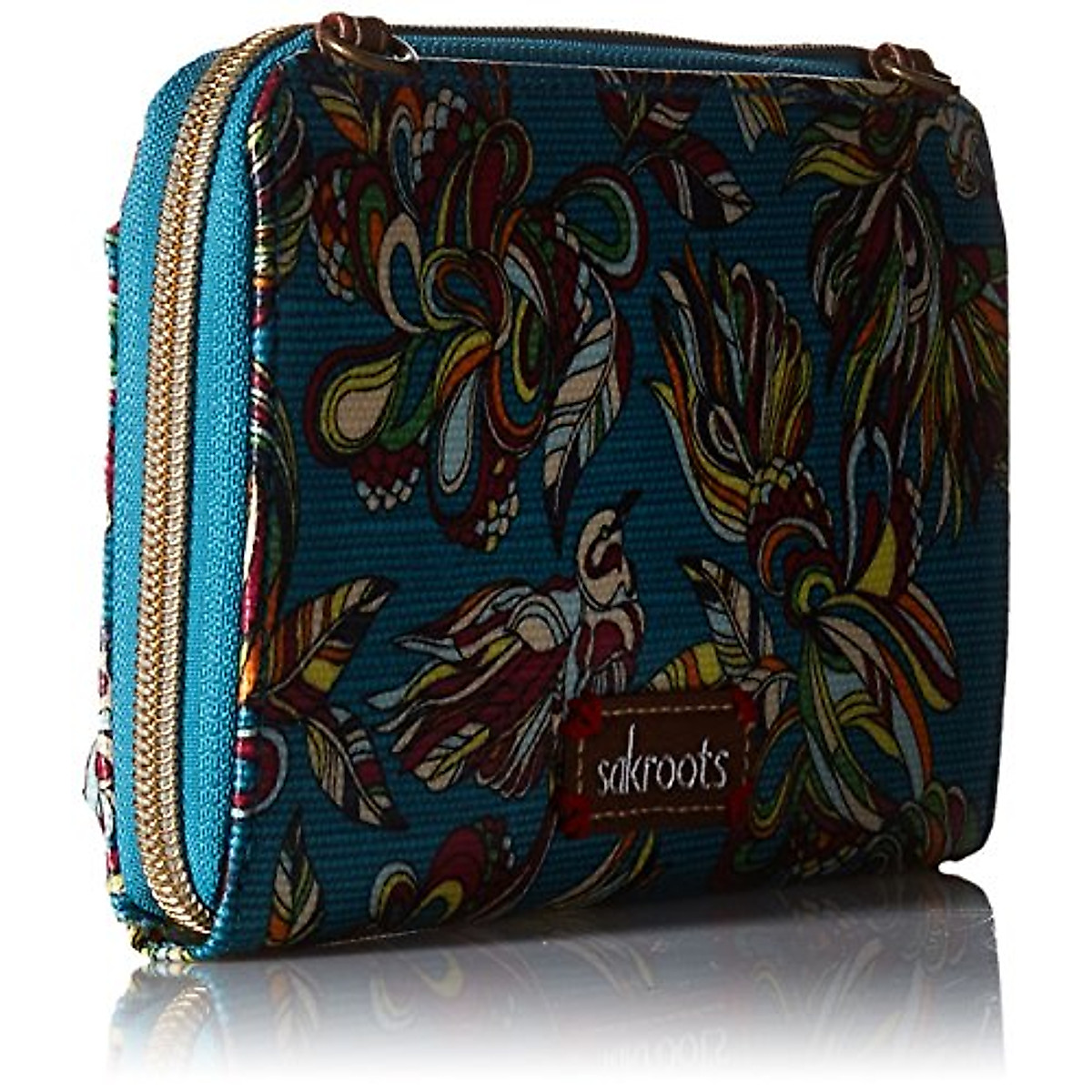 Sakroots Artist Circle Large Smartphone Cross-Body Phone Wallet, Teal Treehouse