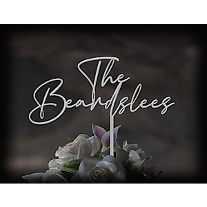 Personalized Rustic Mr&Mrs Cursive Cake topper, Custom Calligraphy wording Cake topper