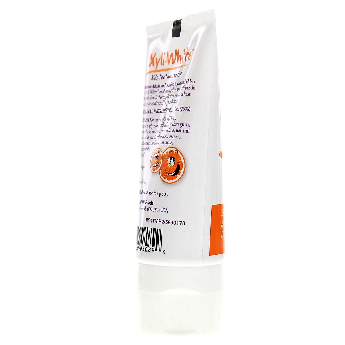 XyliWhite Orange Splash Kids Toothpaste Now Foods 3 oz Gel Pack of 2