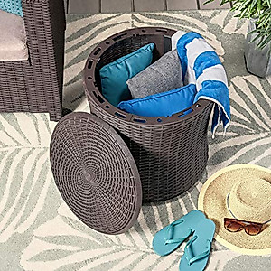 Christopher Knight Home Wallice Outdoor Patio Table, Dark Brown