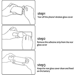 Battery Back Cover Rear Panel Glass +Camera Lens for Oneplus 7 Pro 6.67" GM1911 GM1913 GM1917 GM1910 GM1915 (Mirror Gray)