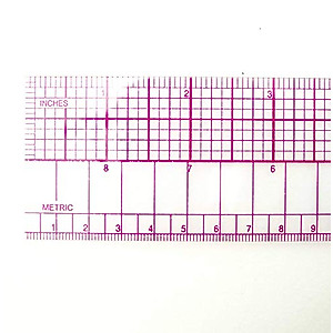 Westcott Beveled Graph Ruler, English/Metric, 2 x 18", Transparent (B-95)