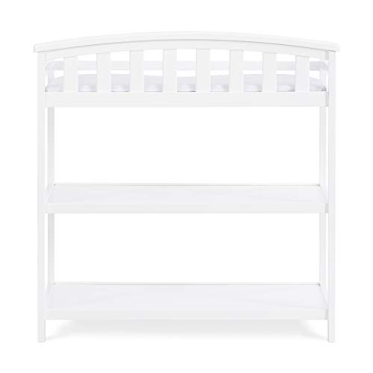 Child Craft Infant Changing Table, Water-Resistant Pad and Safety Strap, Anti-Tip Kit Included to Prevent Tipping, Non-Toxic, Baby Safe Finish (Matte White)