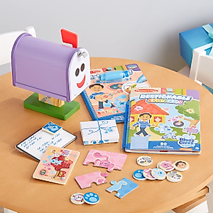 Melissa & Doug Blue's Clues & You! Wooden Mailbox Play Set (27 Pieces), 4 years and up