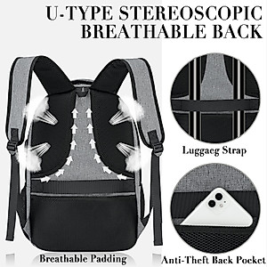 BIKROD Travel Laptop Backpack for Men, 17 Inch Large School Backpacks for Teen Boys Water Resistant Back Pack,Business Anti Theft Sturdy Computer Bag Gifts