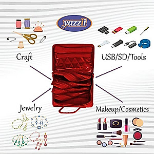 Yazzii Crafters Mini Organizer Tote Bag - Multipurpose Storage Organizer for Crafts, Cosmetics, & Jewelry