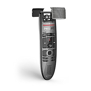 Philips SpeechMike Premium Touch USB Dictation Microphone for Crystal Clear Recording and Best Voice Recognition, Barcode Scanner, Sensory Control Panel and Press Buttons, Charcoal Grey SMP3800