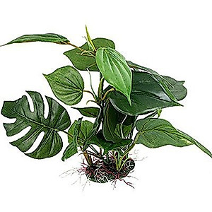 CNZ® Aquarium Fish Tank Green Lifelike Underwater Plastic Plant Aquatic Water Grass Decor (Large, 13-inch)