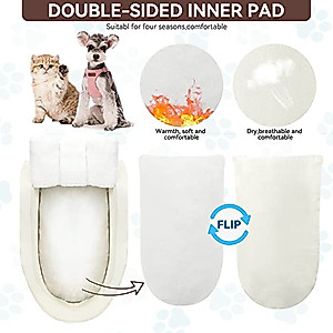 Dog Car Seat for Small Dog Center Console Seat Pet Booster Seat for Car Puppy Car Seat for Small Dogs(Beige)