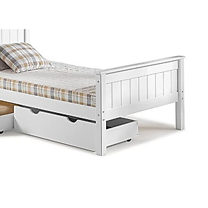 Alaterre Harmony Twin Bed with Storage Drawers, White