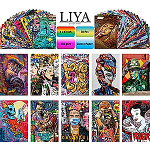 LIYA 50PCS Banksy Aesthetic Wall Collage Kit for Teen Boys and Girls - 4x6 inch - Hypebeast Room Decor, Graffiti Street Art Set, Famous Artists Pop Art, Posters for Room Aesthetic, Bedroom Wall Decor, Teen Room Decor, Trendy Wall Prints Kit, Graffiti Post
