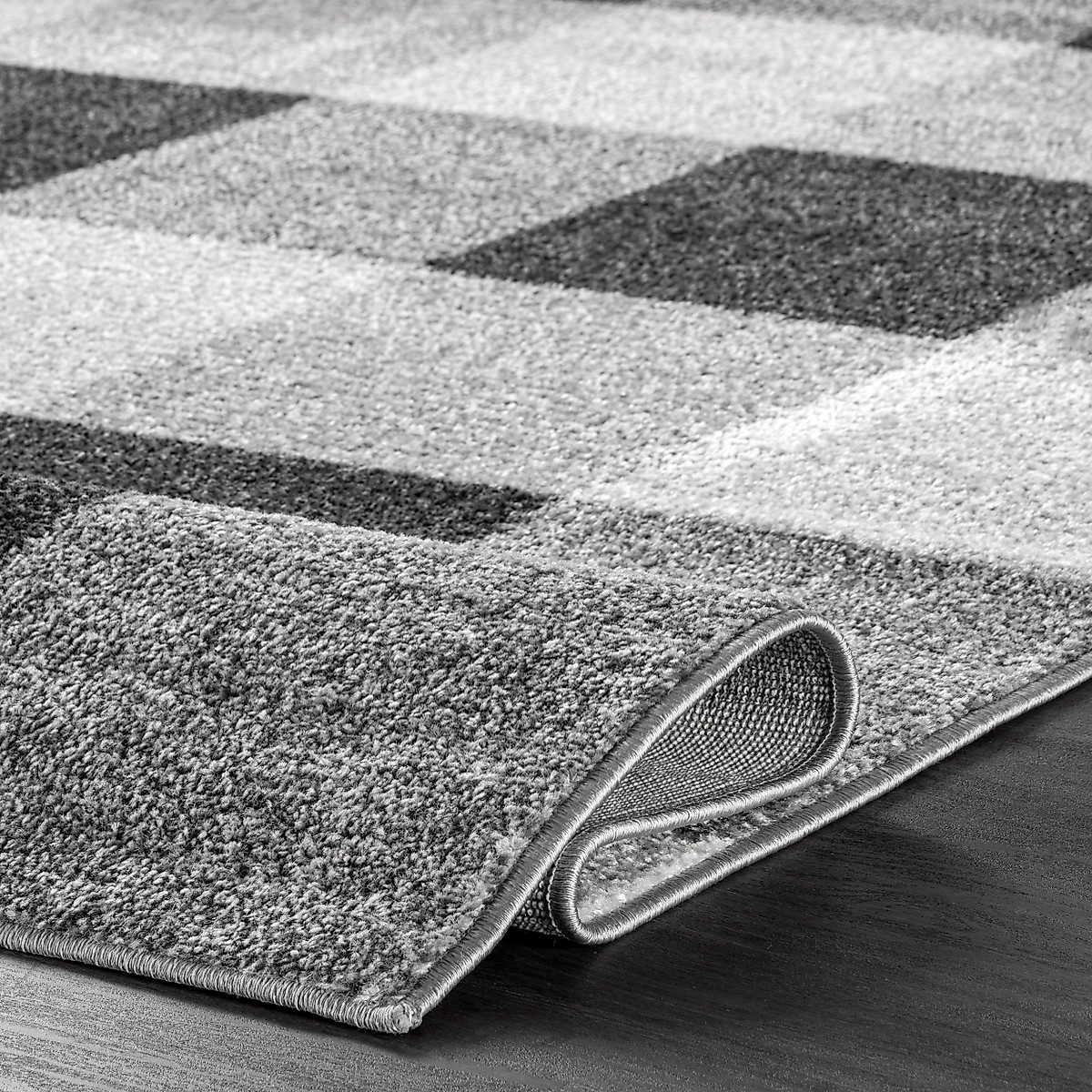 nuLOOM 8' x 10' Performance Indoor Area Rug, Non-Shed, Power Loomed High-Traffic Area Rug for Living Room, Bedroom, Home, Aisha Grey