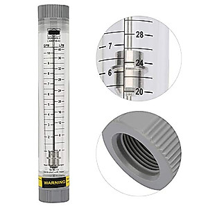 G3/4inch Female Water Liquid Flowmeter,1-10GPM Tube Cylindrical Panel Type Flow Meter,LZM-20G Flowmeter Instrument