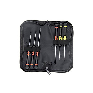 Kutir Precision Screwdriver Set (Set of 6) - Magnetic Flathead and Philips With Separate Colors Handle - Professional Repair Tool Kit For Electronics, iPhone, SmartPhone, PC, Jewelry, Watch, Eyeglass