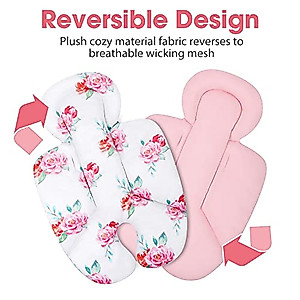 Infant Insert, Compatible with 4Moms RockaRoo and MamaRoo, Includes 3 Strap Pad, Breathable Mesh Fabric, Plush Soft Newborn Insert with Head and Body Support