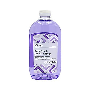 Amazon Brand - Solimo Original Fresh Liquid Hand Soap, 32 Fluid Ounce (Pack of 2)