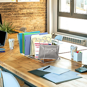 Simple Houseware 7 Adjustable Compartments Pot and Pan Organizer Rack Lid Holder, Chrome