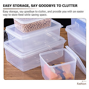 Cabilock Fridge Boxes 6Pcs 0.5L Convenient Food Storage Containers with Lids Daily Use Freezer Boxes Food Meal Prep Containers Lightweight Reusable