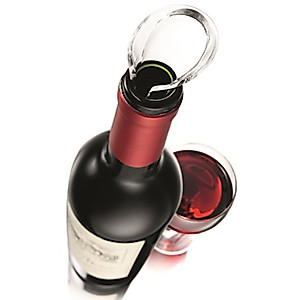 Vacu Vin Crystal Wine Server Set of 2 - Wine Aerator and Strainer, Pourer and Preserver - Perfect Fit for Every Wine Bottle - Convenient and Portable - Crafted with Excellence in the Netherlands