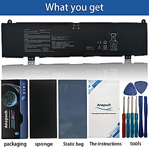 Anepoch C41N2013 Laptop Battery Replacement for Asus ROG Strix G15 G513 G513IM G17 G713 G713IM G713QM Rog Strix Scar 15 G533 G533QM G533QR 17 G733 G733ZM Zephyrus G15 GA503 S17 GX703 M16 15.4V 90Wh