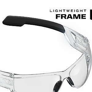 Mechanix Wear: Vision Type-N Safety Glasses with Advanced Anti Fog, Scratch Resistant, Rimless Lens, Protective Eyewear, One Size Fits All, For Indoor & Outdoor Use (Clear Lens)