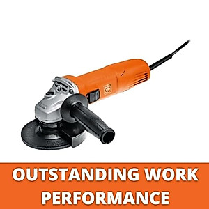 Fein Corded Compact Angle Grinder with 4-1/2" Grinding Wheel and 5-8/11" Mounting Thread - Solid Metal Drive Head, 420 W Output, 12,500 RPM - WSG 7-115/72219760120