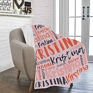 Custom Blanket for Baby Boys Girls Personalized Baby Blankets with Name Personalized Blankets for Adults Kids Custom Baby Blanket with Name Customized Baby Girl Gifts for Birthday Christmas 60"x80"