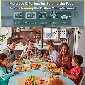 MOON&SUN Air Fryer Disposable Paper Liner | Air Fryer Paper Liners for 3-5QT Air Fryer | Nonstick Parchment Paper Liners | Oil-Proof Water Proof Paper Liners for Cooking, Baking Food (6.3 In, 100-PCS)