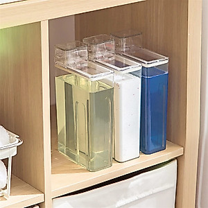 Food Storage Container 3PCS Cereal Container Airtight Keep Dry Pouring Storage Sealed Box 1230ml Laundry Detergent Sub Bottle Bathroom Laundry Powder Container Cereal Dispensers