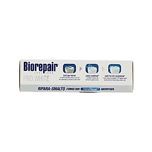 Biorepair: "Pro White" Whitening Toothpaste with microRepair - 2.5 Fluid Ounce (75ml) Tubes (Pack of 2) [ Italian Import ]