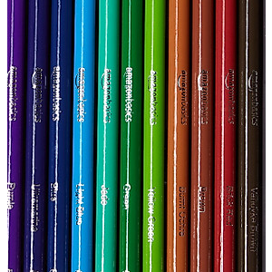 Amazon Basics Premium Colored Pencils, Soft Core, 24 Count (Pack of 1)
