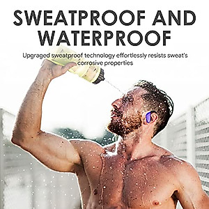 ROVIIS Wireless Earbuds Bluetooth 5.3 Earphones IPX7 Sport Earbuds for Running Workout Bass Stereo Headphones with Ear Hook Microphones Over Ear Earbuds for iPhone Android, Fast Pair