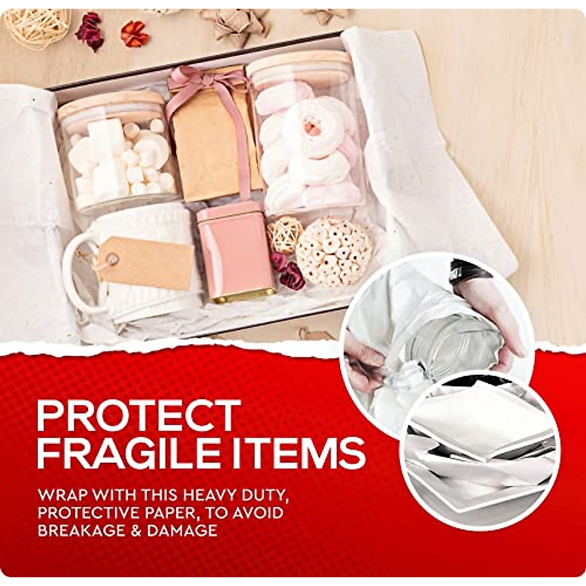 Packaging Paper (~ 5LB Bulk Pack) Size ~ 27" x 17" Unprinted Clean Newsprint Paper Sheets Ideal for Moving, Shipping, Box Filler, Wrapping and Protecting Fragile Items - Made in USA