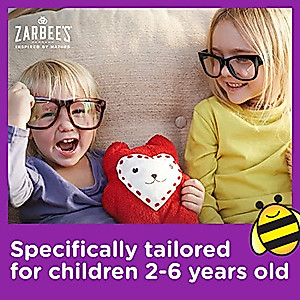 Zarbee's Kids Cough + Immune Daytime for Children 2-6 with Dark Honey, Vitamin D & Zinc, 1 Pediatrician Recommended, Drug & Alcohol-Free, Mixed Berry Flavor, 4FL Oz