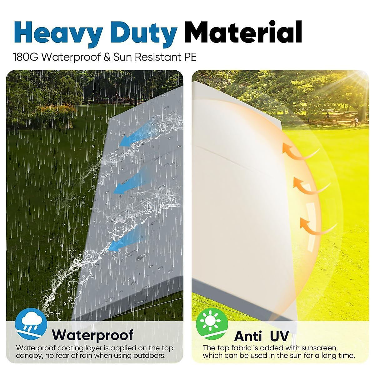 Quictent 10’x20’ Heavy Duty Carport Car Canopy Galvanized Car Boat Shelter with Reinforced Steel Cables-Silver Gray